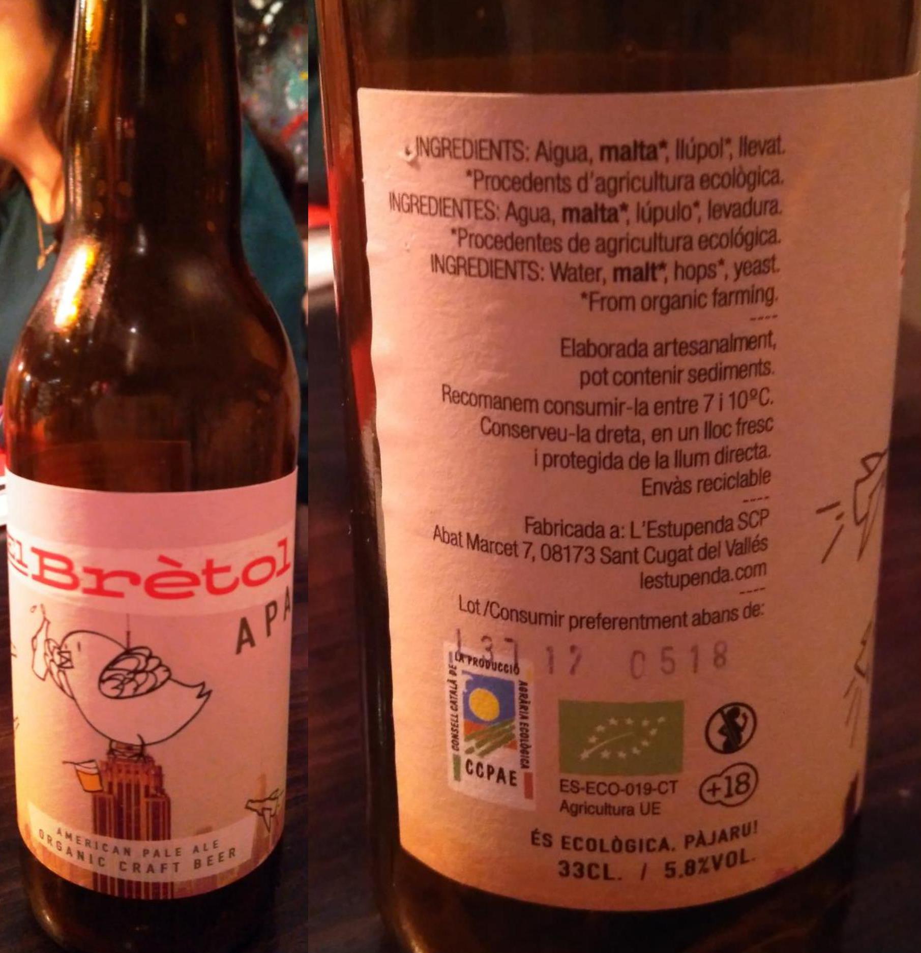 Cerveza El Brètol APA