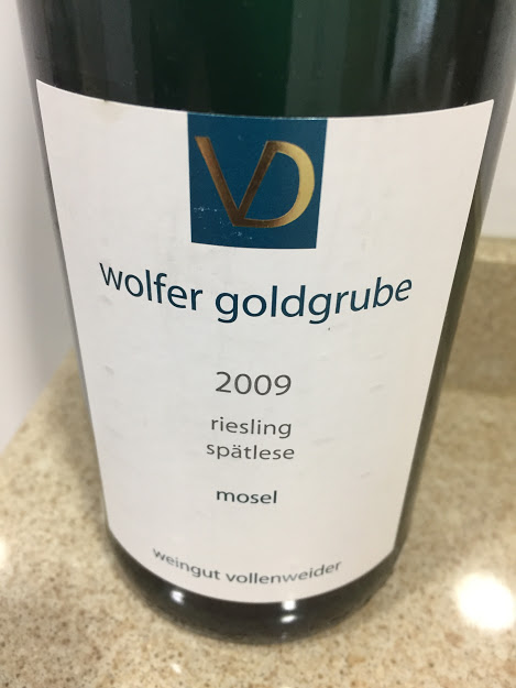 Daniel Vollenweider Wolfer Goldgrube riesling spätlese 2009 (Mosel) 2009