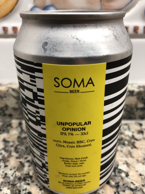 Cerveza Soma beer Unpopular Opinion ipa