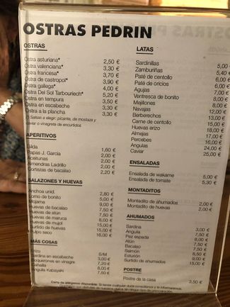 Ostras Pedrín Valencia